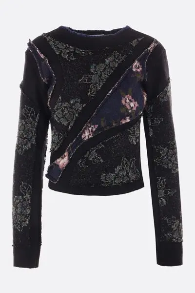 RAVE REVIEW Recycled Patchwork Pullover - Black+multi