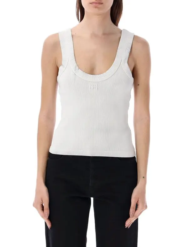 Buy Alexander Wang Tank Top Embossed Logo - White At 33% Off | Editorialist