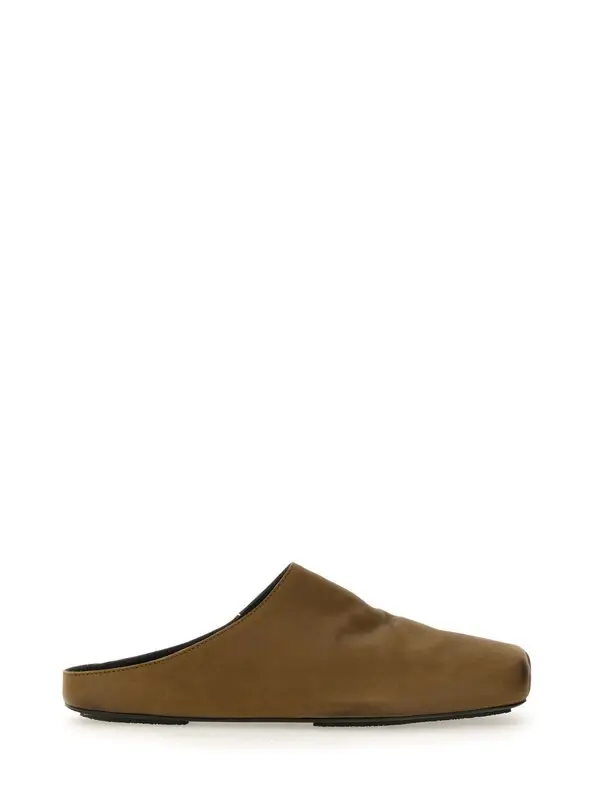 UMA WANG Leather Slippers - Green