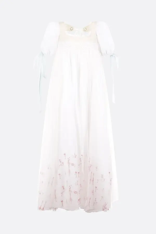 RABBIT Printed Cotton Muslin Long Dress
