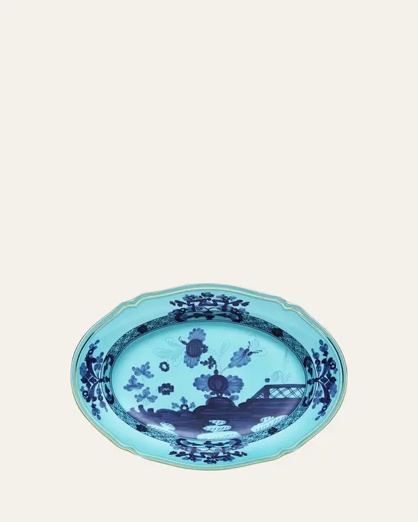 GINORI 1735 Oriente Italiano Oval Platter, Iris - One-color