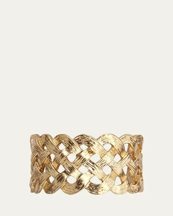 L'Objet Braided Gold-plated Napkin Ring Jewels, Set Of 4 - One-color