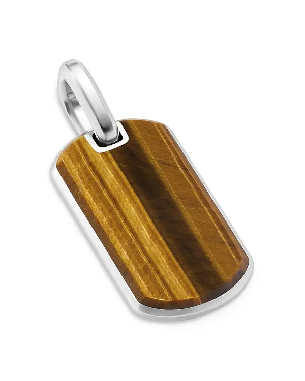 David Yurman Chevron Tag With Tiger's Eye