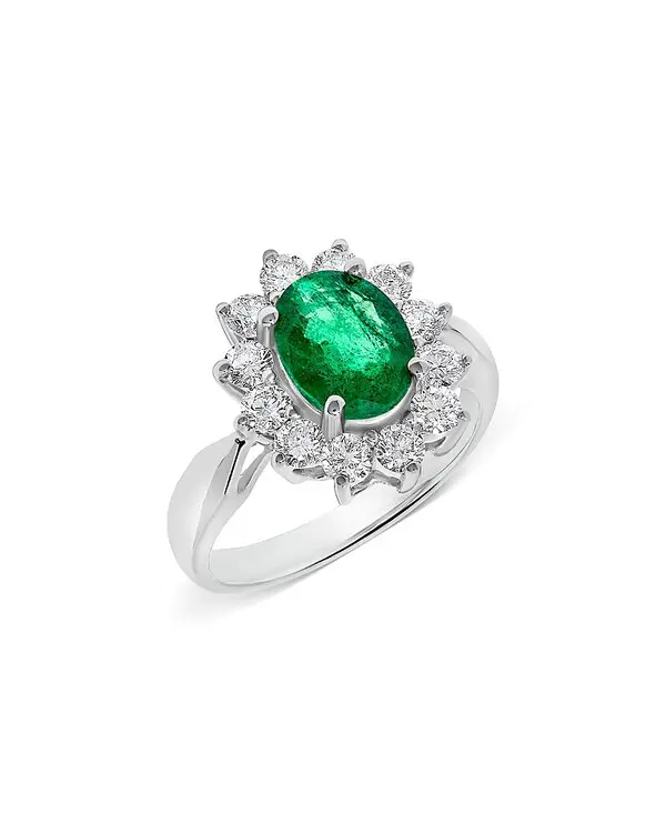 Bloomingdale'S Emerald And Diamond Ring