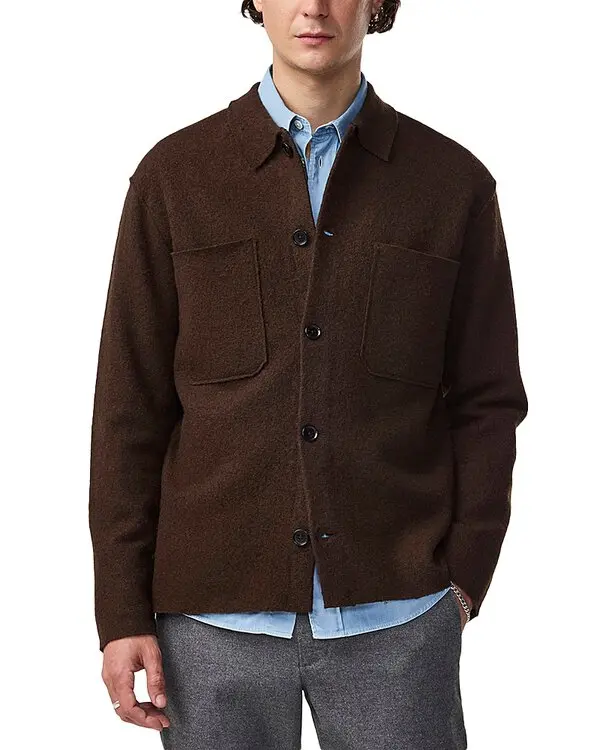 Nn07 Jonas 6398 Wool Overshirt - Demitasse