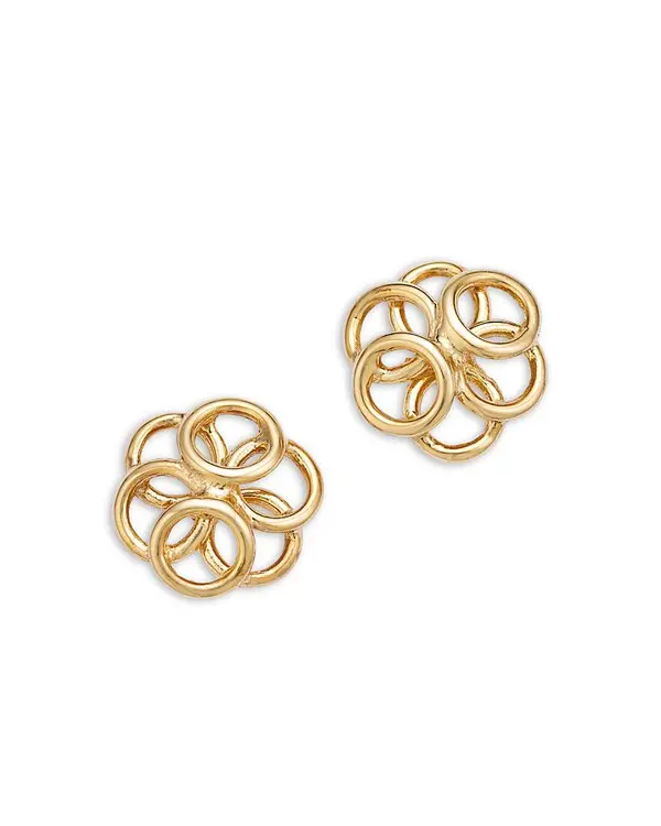 Bloomingdale'S 14k Yellow Ring Cluster Stud Earrings