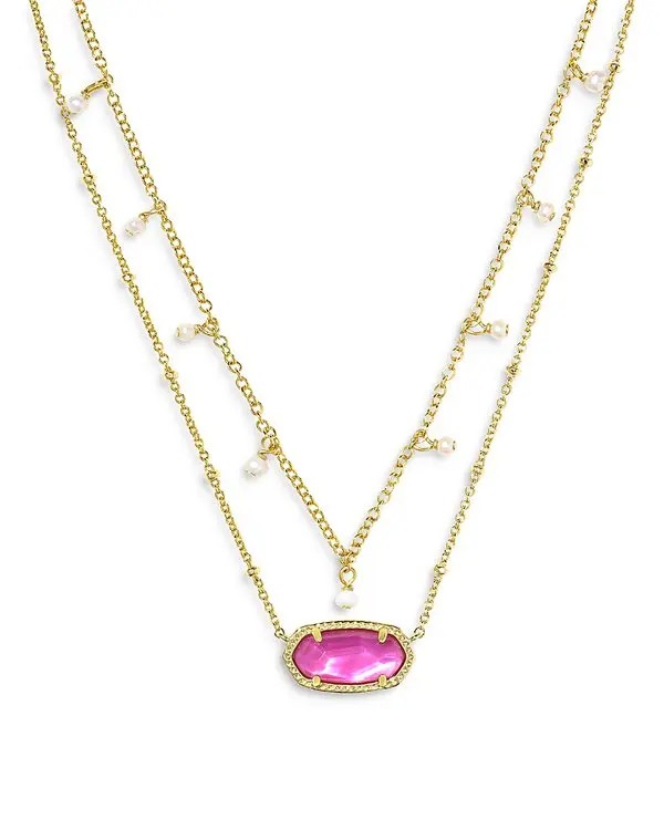 Kendra Scott Elisa Cultured Pearl Necklace - Gold Azalea Illusion