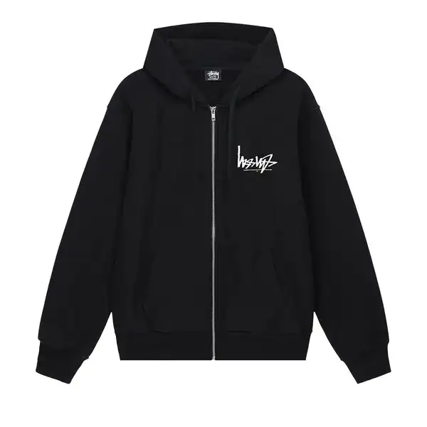 StüSsy Flipped Zip Hoodie - Black | Editorialist