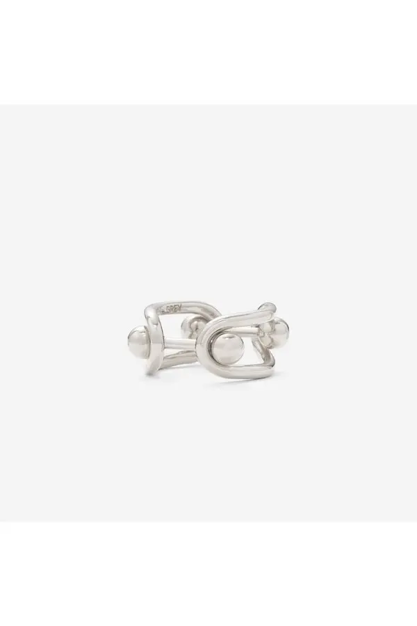 Lady Grey Barbell Link Ring - Silver