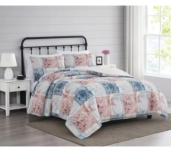 CANNON Textured Lotte Patchwork Tw/twin Xl 2pcomforter Set