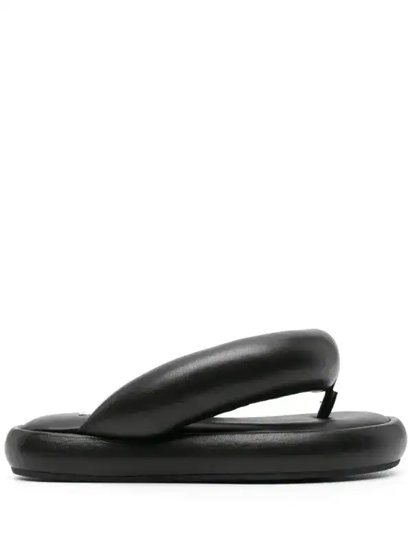 Fiorucci Fluff Padded Flip Flops In Black 31% Off Editorialist