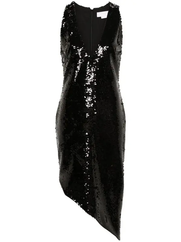 GENNY Sequin-embellished Midi Dress