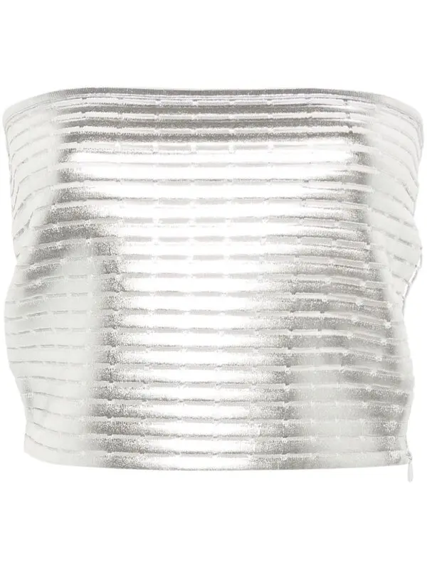 GENNY Laminated Cropped Top