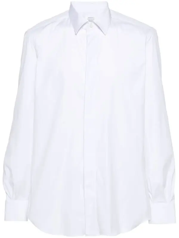 MAZZARELLI Classic-collar Poplin Shirt - White