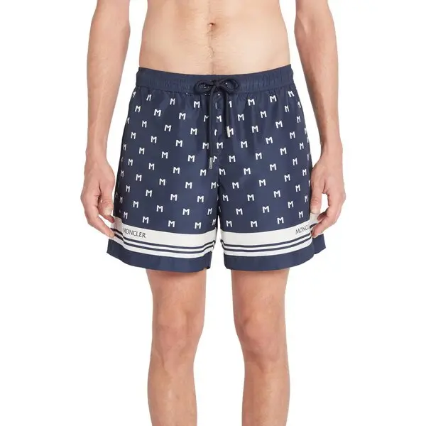 Moncler Mare Monogram Swim Trunks