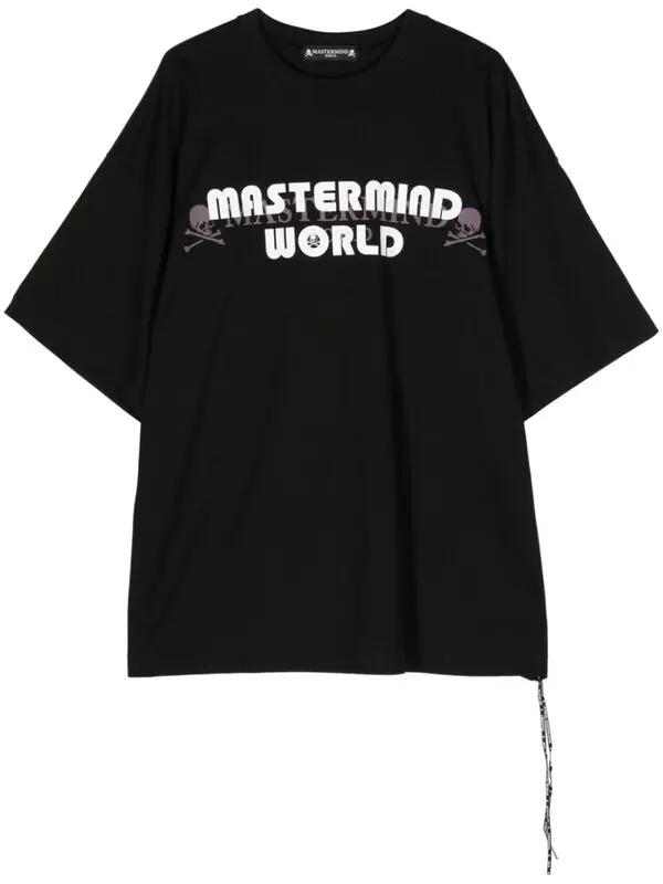 MASTERMIND WORLD Logo-print Cotton T-shirt - Black