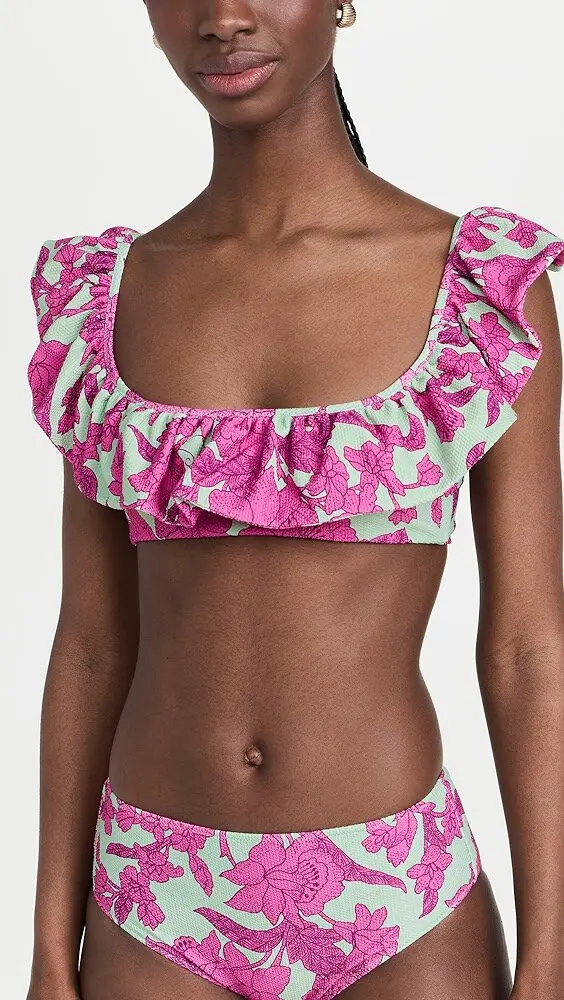 La DoubleJ Ruffle Bikini Top - Lilium