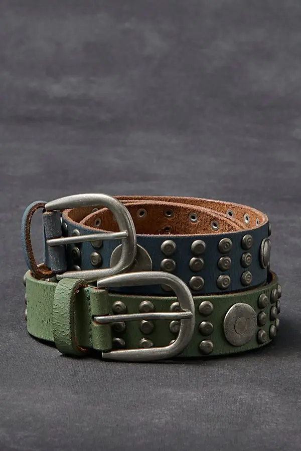 Free People We The Free Last Call Stud Belt - Tapenade