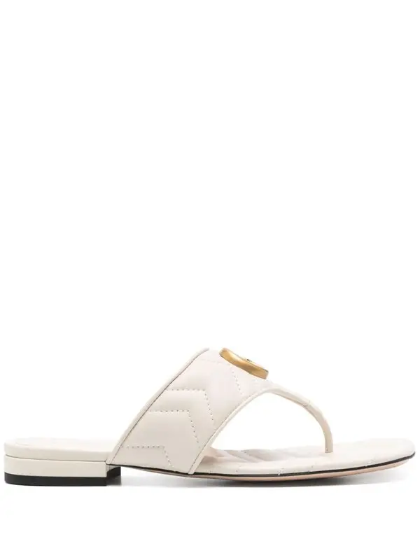 Gucci Double G Leather Sandals