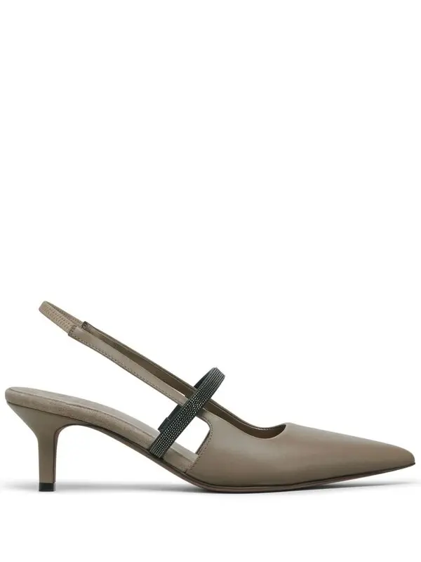 Brunello Cucinelli Monili-strap Slingback Pumps