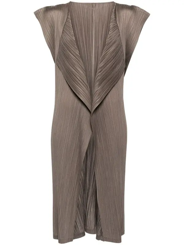Issey Miyake Plissé Satin Cardigan