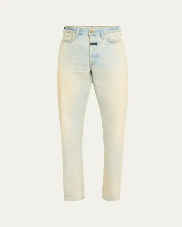 Fear Of God Washed Straight-Leg Jeans Light Indigo Editorialist