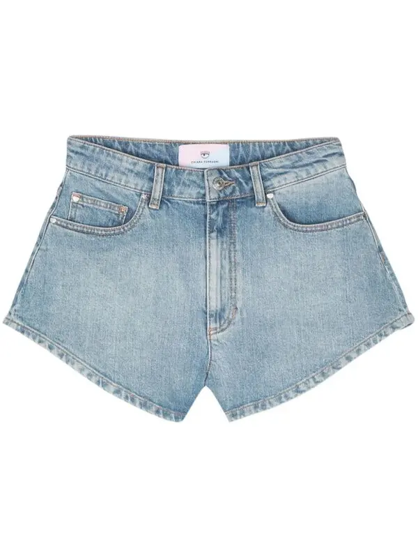 CHIARA FERRAGNI Eyelike-motif Denim Shorts