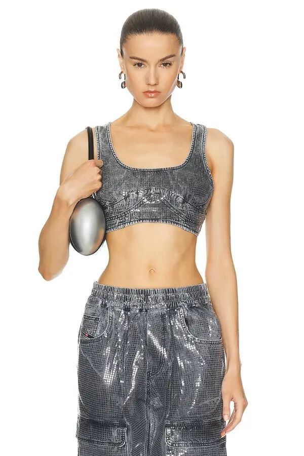Diesel Toppy Bra Top - Black & Denim