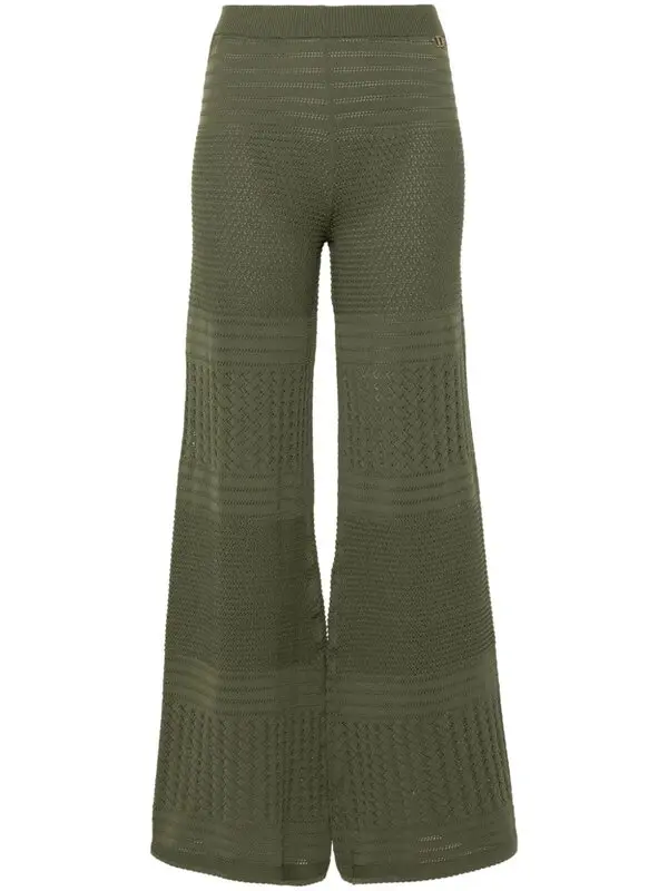 TWINSET Pointelle-knit Palazzo Pants