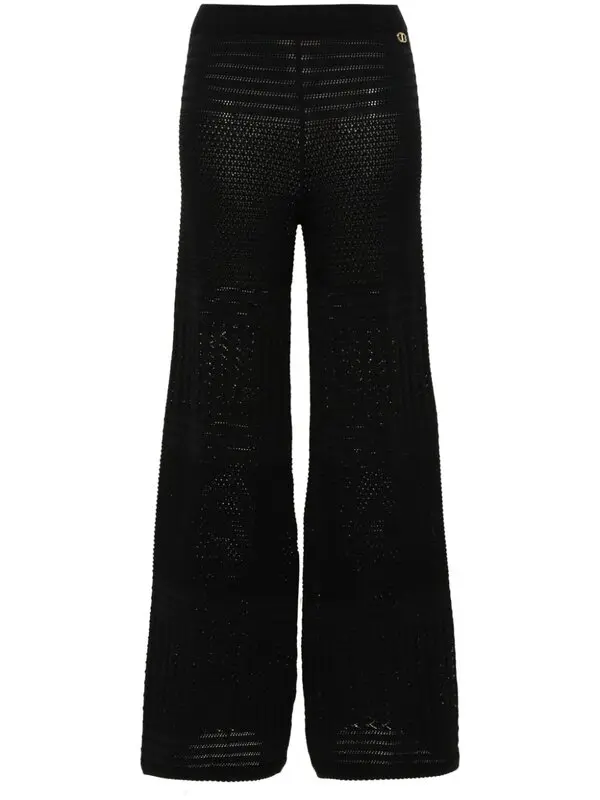 TWINSET Pointelle-knit Palazzo Pants