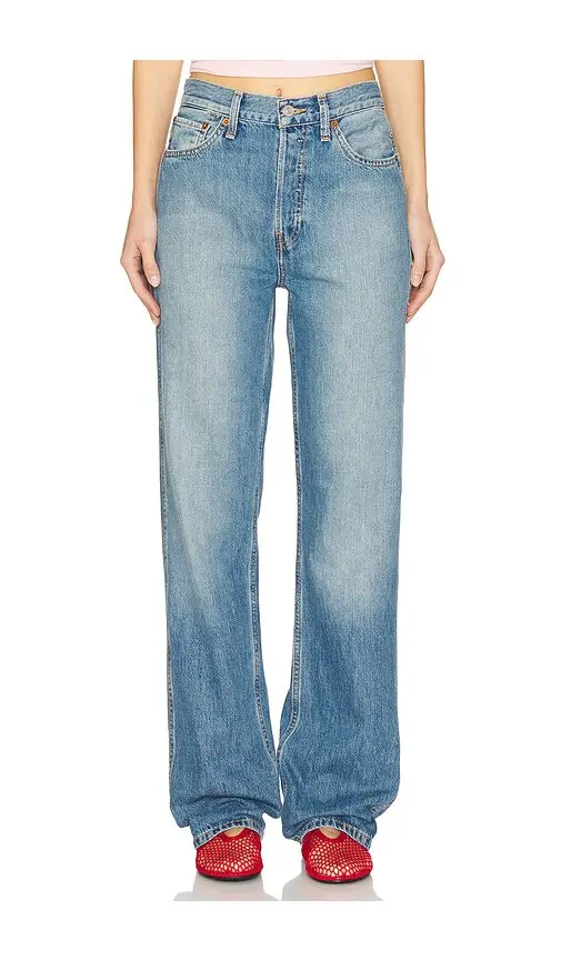 RE/DONE 90s High Rise Loose Jeans - Mid Fade