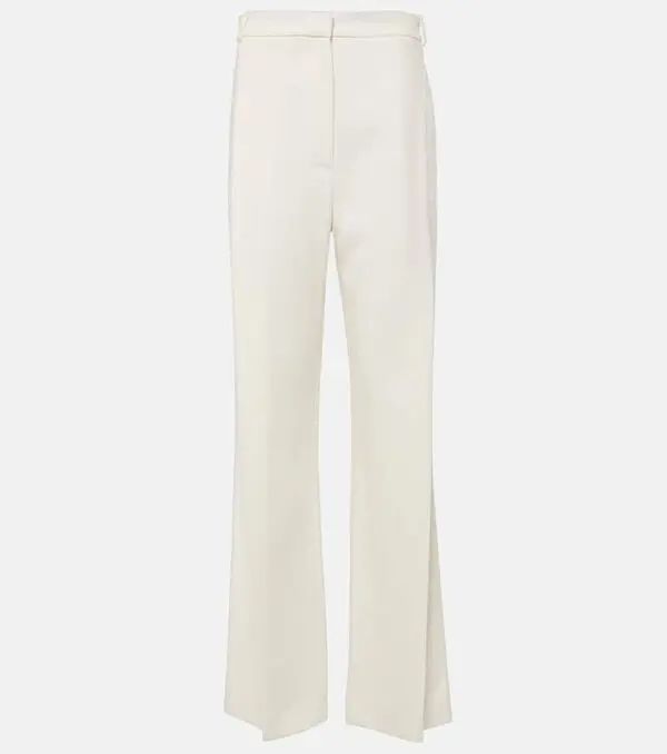 Tove Gabrielle Crêpe Wide-leg Pants - White