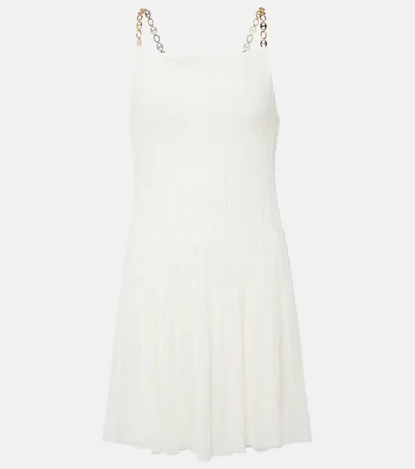 Rabanne Chain-detail Pleated Mini Dress