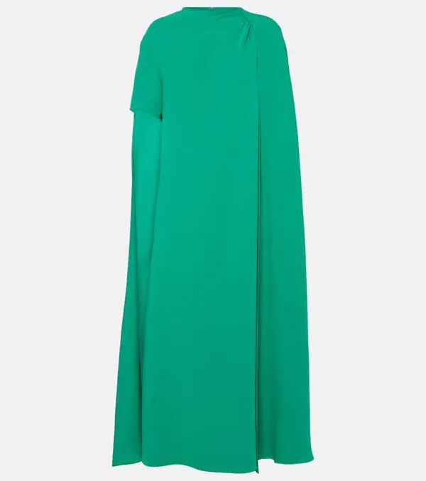 valentino green cape dress 💻 PROM SEASON DROP main image 1