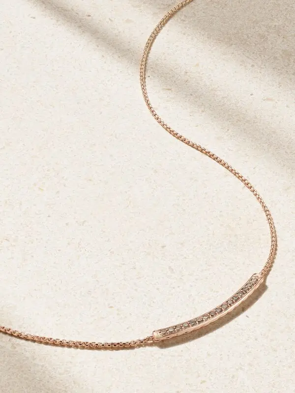 David Yurman Petite Pavé Diamond Necklace - Gold