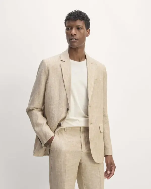 Everlane Linen Blazer - Khaki Chambray
