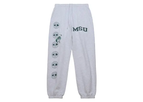 TRAVIS SCOTT X Mitchell & Ness Michigan State Spartans Classic Sweatpants - Heather Gray
