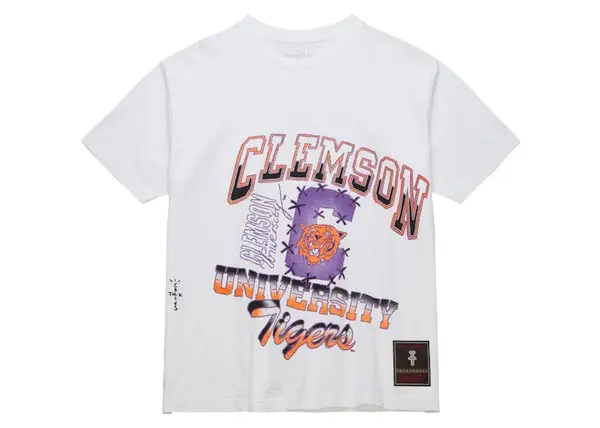TRAVIS SCOTT X Mitchell & Ness Clemson Tigers T-shirt - White