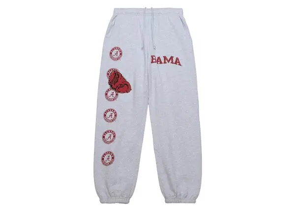TRAVIS SCOTT X Mitchell & Ness Alabama Crimson Tide Classic Sweatpants - Gray