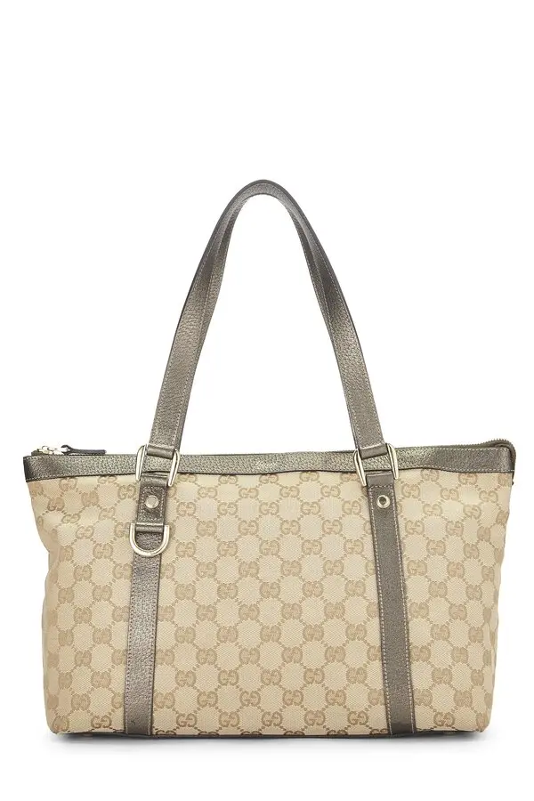 Gucci Original Gg Canvas Abbey Zip Tote Bag