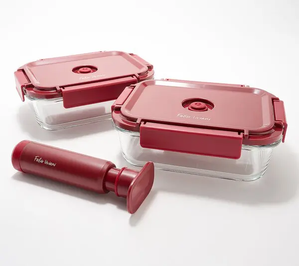 FABIO VIVIANI S/2 Glass Containers W/ Manual Pump