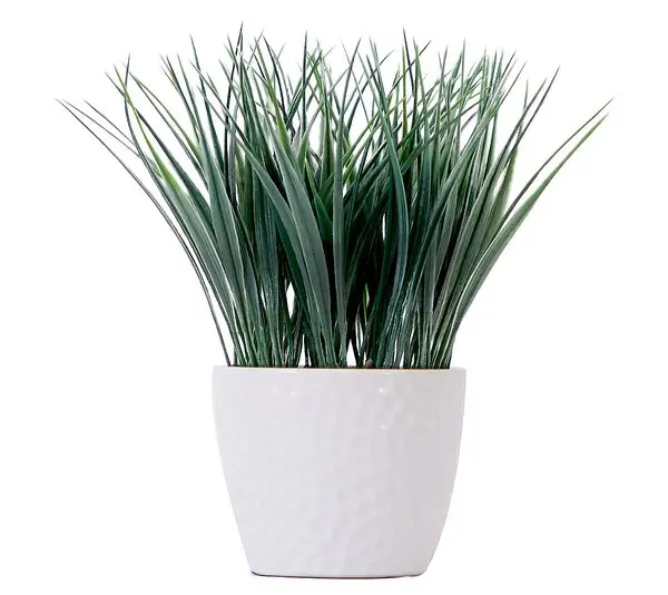 NEARLY NATURAL 9' Artificial Grass Plant With D Ec Planter