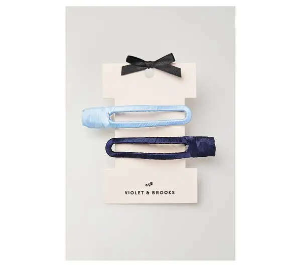 VIOLET & BROOKS Sloane Satin Wrapped Clip Set