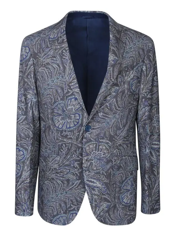 Etro Single-breasted Blazer - Blue
