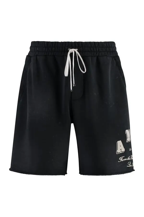 Amiri Cotton Bermuda Shorts In Black 41% Off Editorialist