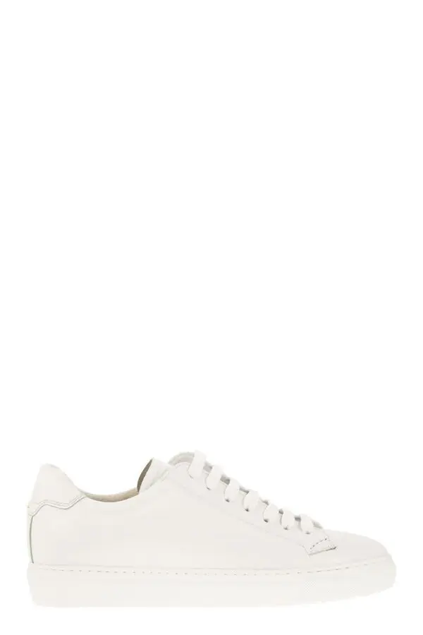 DOUCAL'S Smooth Leather Trainers - White