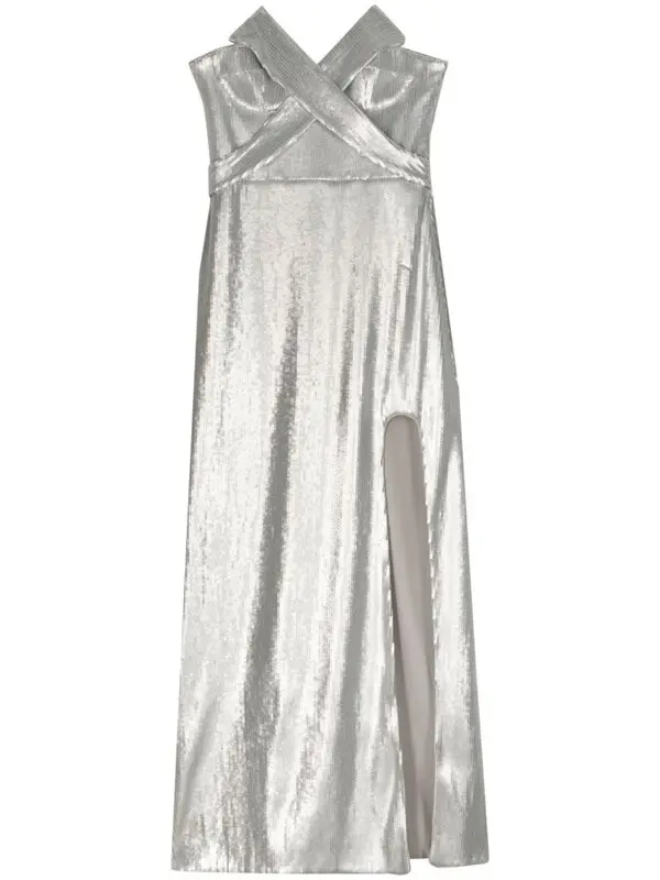 GENNY Sequined Strapless Gown