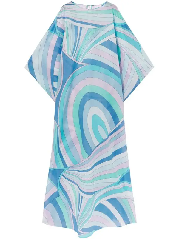 Emilio Pucci Iride-print Cotton Kaftan Dress