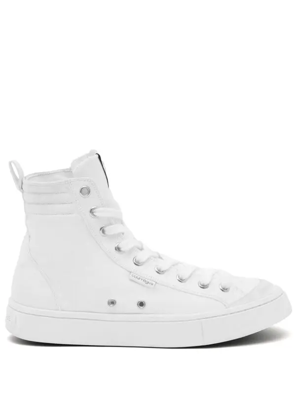 COURREGES Canvas High-top Sneakers - White
