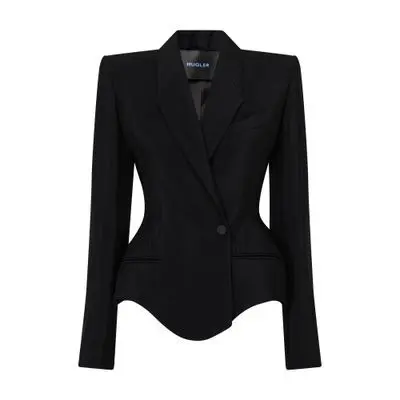 MUGLER Spiral Jacket - Black | Editorialist